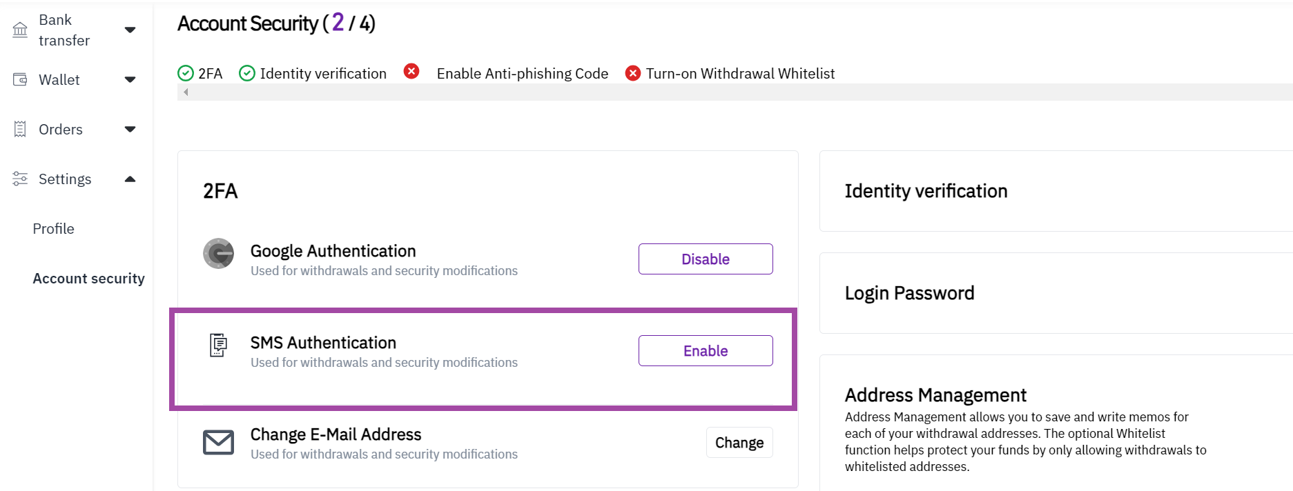 Two-factor authentication (2FA) and how to enable it – X-Meta Support ...